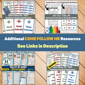 2025 SPANISH Come Follow Me Reading Tracker Bookshelf and Bookmarks ...