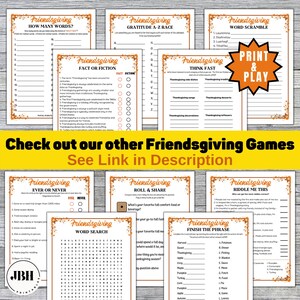 Friendsgiving Word Search Game, Printable Thanksgiving Puzzle for All ...