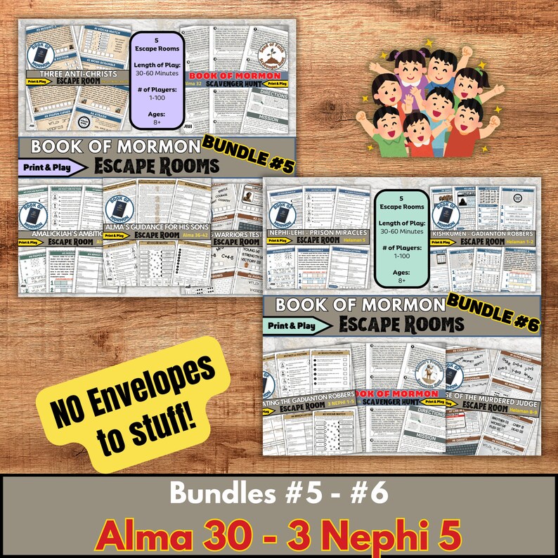 Book of Mormon Escape Rooms - MEGA-BUNDLE - All 40 Escape Rooms for ...