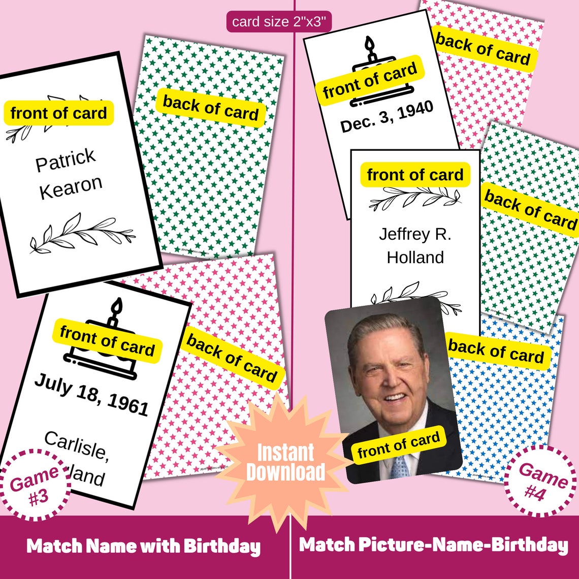 LDS Memory Game 4 Games in 1 12 Apostles Matching Pictures, Names, and ...