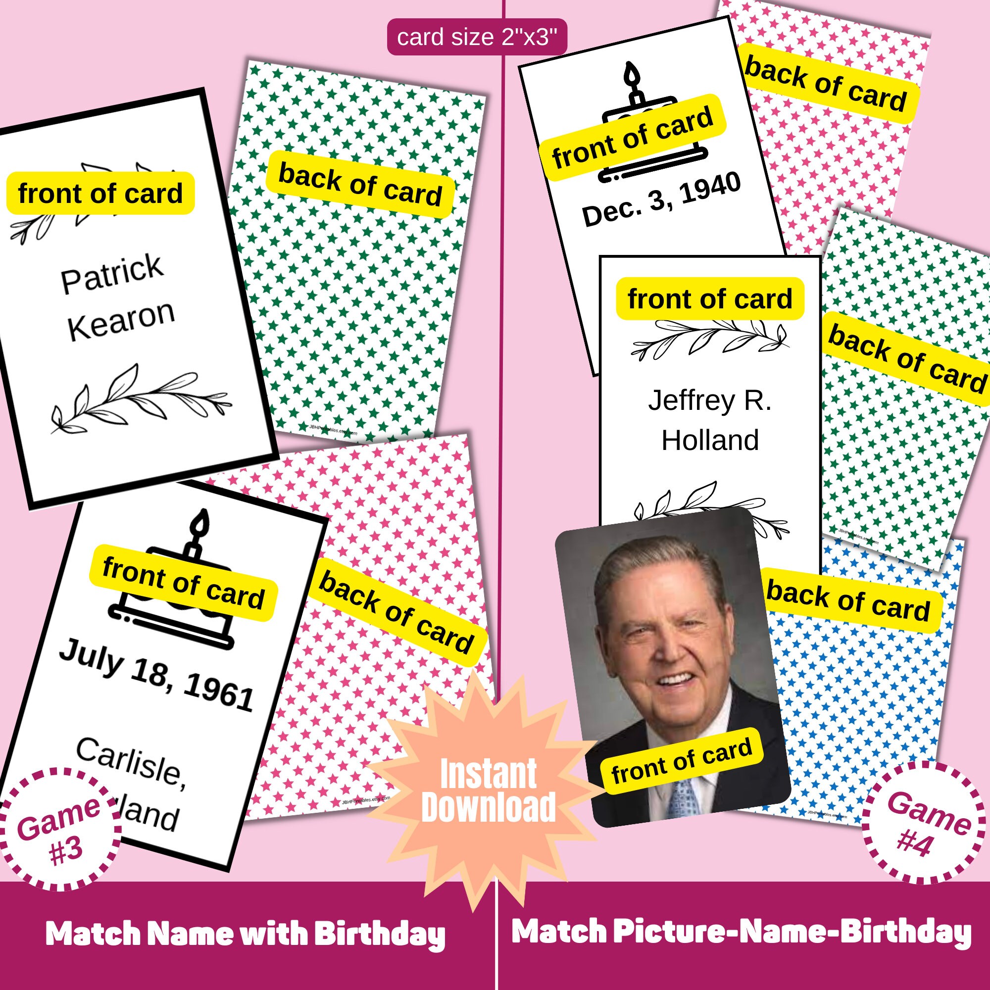 LDS Memory Game 4 Games in 1 12 Apostles Matching Pictures, Names, and ...