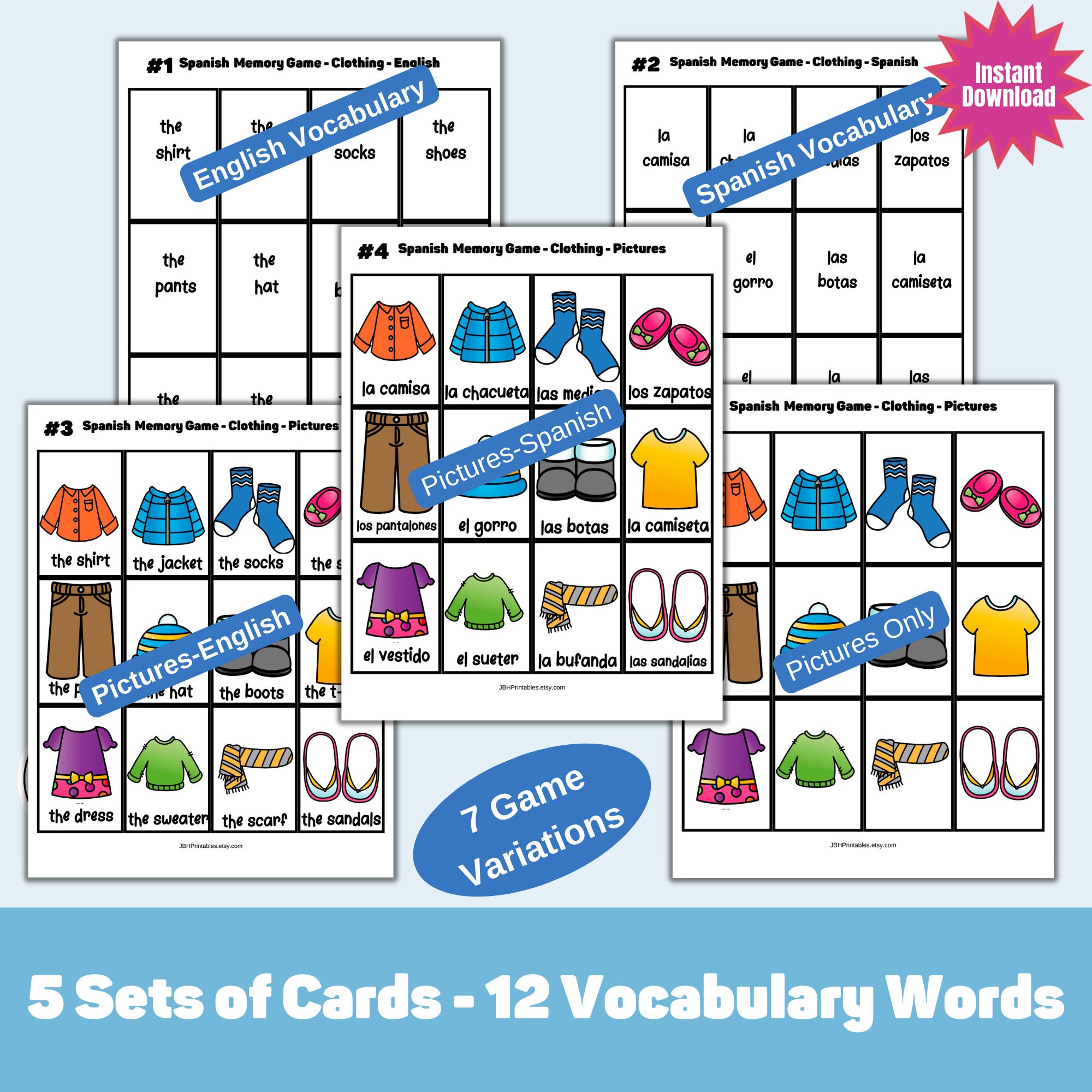 Spanish Games for Kids, Interactive Language Learning Experience, Spanish Educational Activity ...