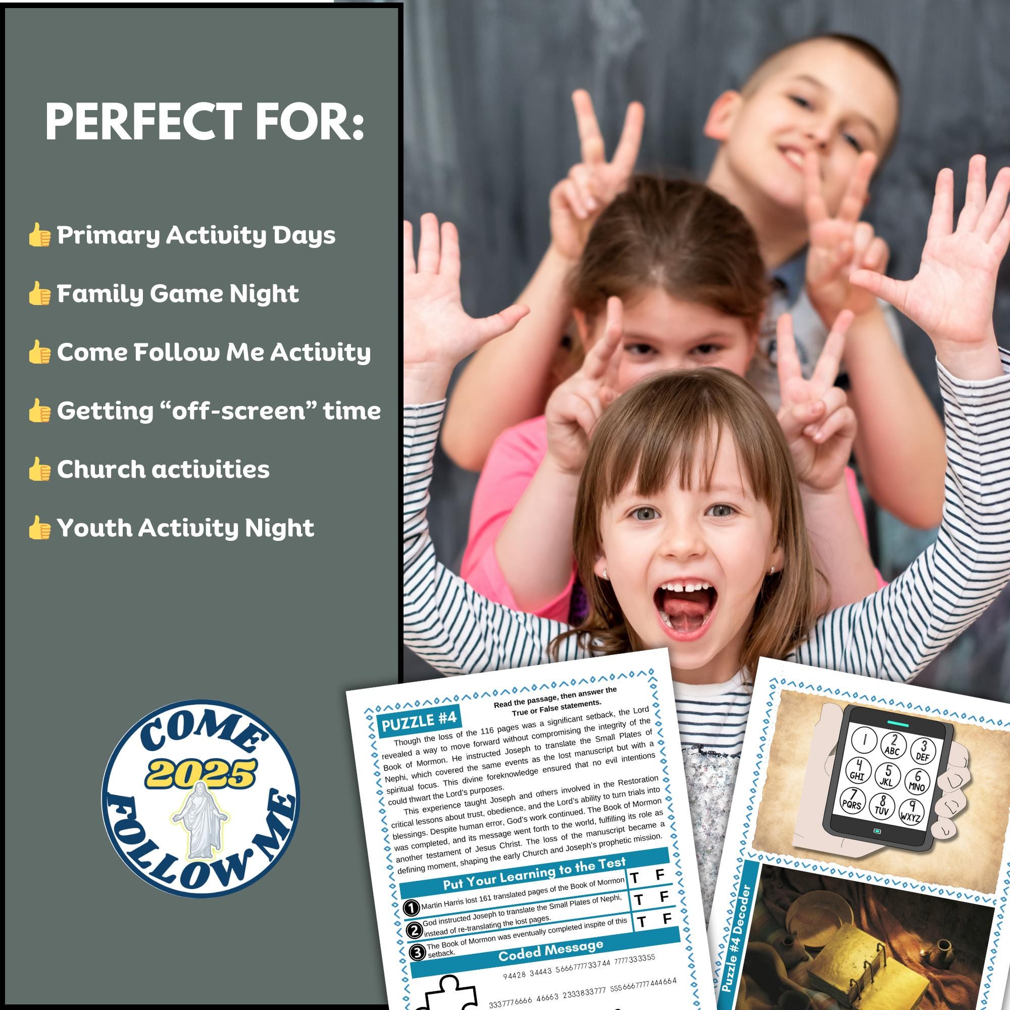 The Lost Manuscript Escape Room, Printable LDS Youth Activity, LDS ...