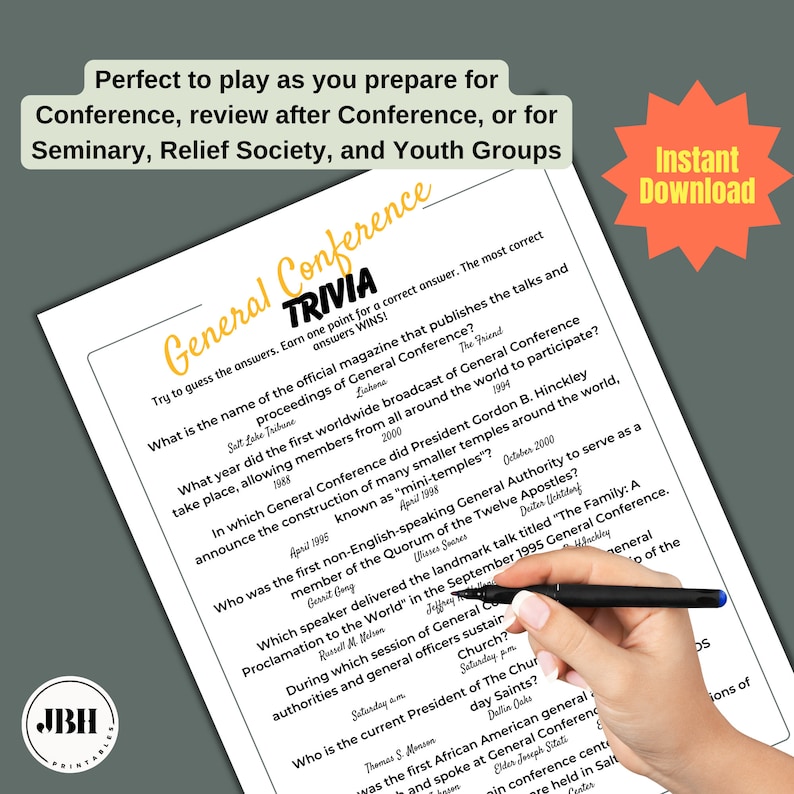 Latter-day Saint Conference Trivia - Enjoyable Learning Experience, LDS ...