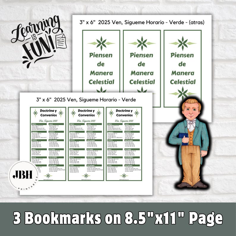 Ven Sigueme 2025 Spanish Reading Schedule Bookmarks for Come Follow Me ...