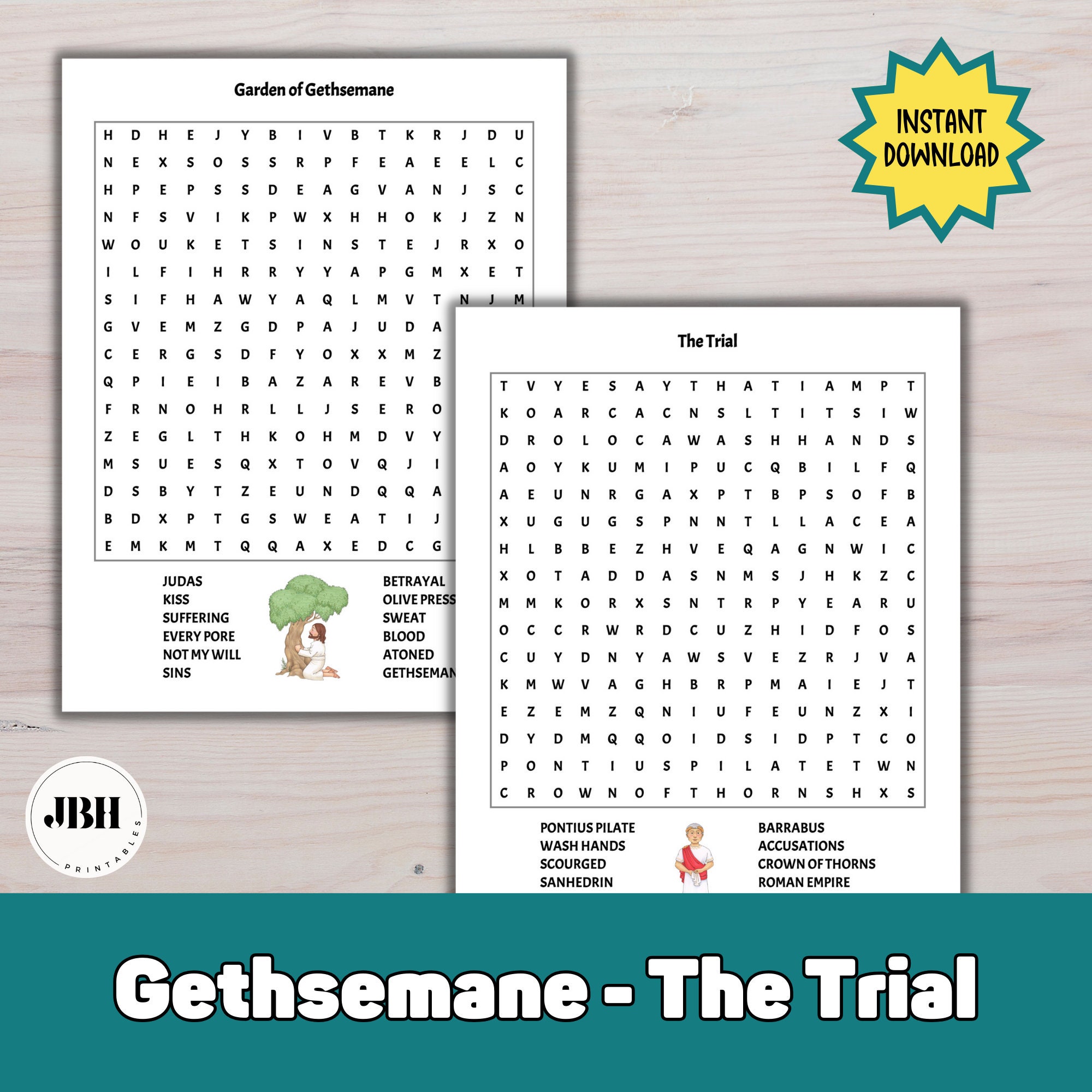 New Testament Word Searches Gethsemane, Trial, Crucifixion ...