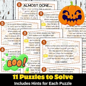 Kids Halloween Scavenger Hunt Find the Haunted Pumpkin, Printable ...