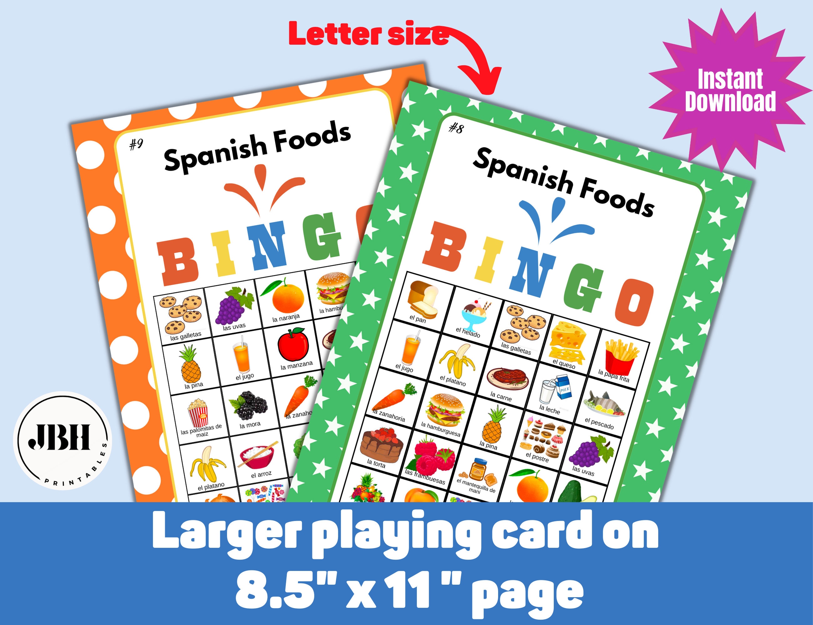 Spanish Foods Bingo: Language Learning Game (PDF Download) - Etsy