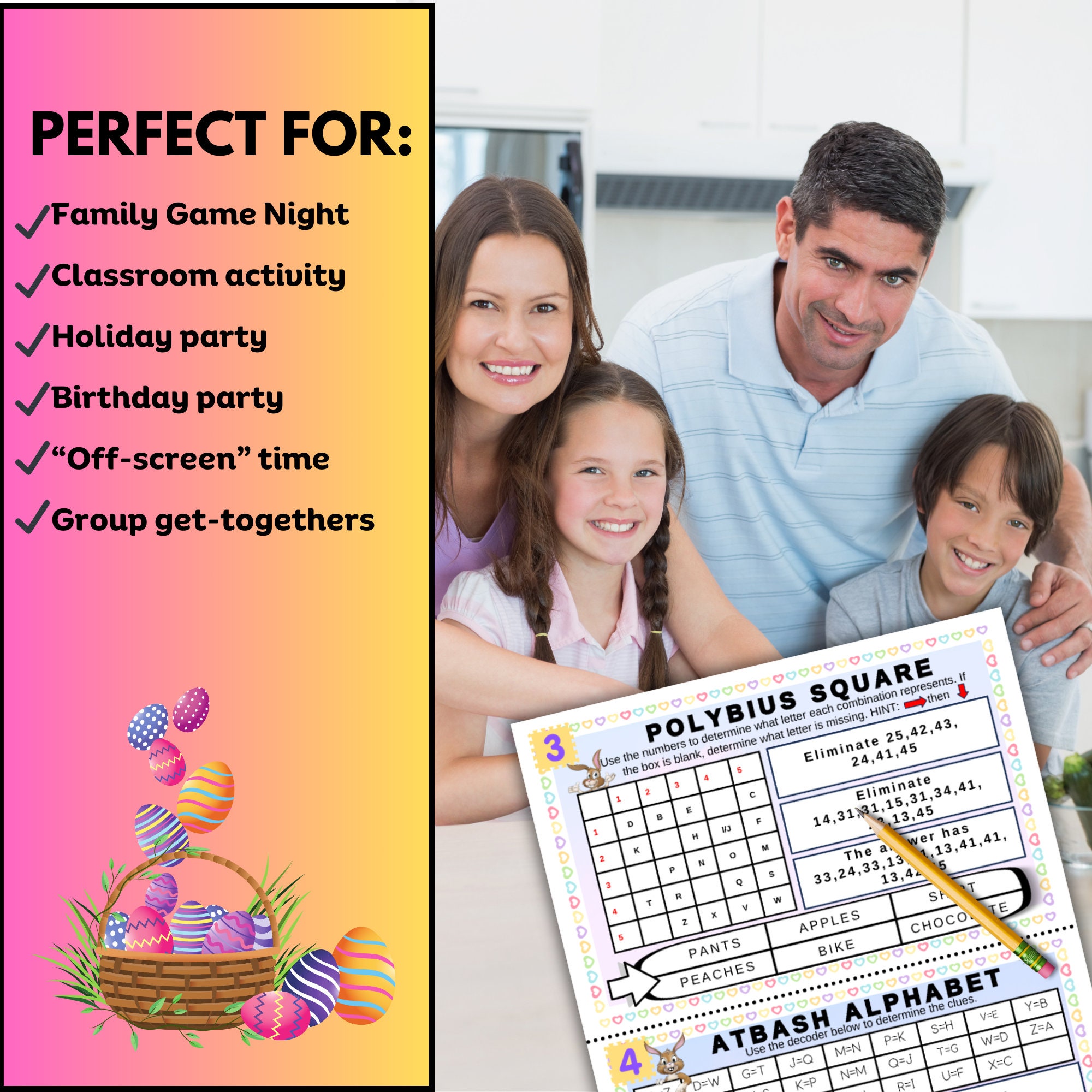 Easter Treats Mini Escape Room for Kids 6-8: 4 Puzzles & QR Code Fun ...