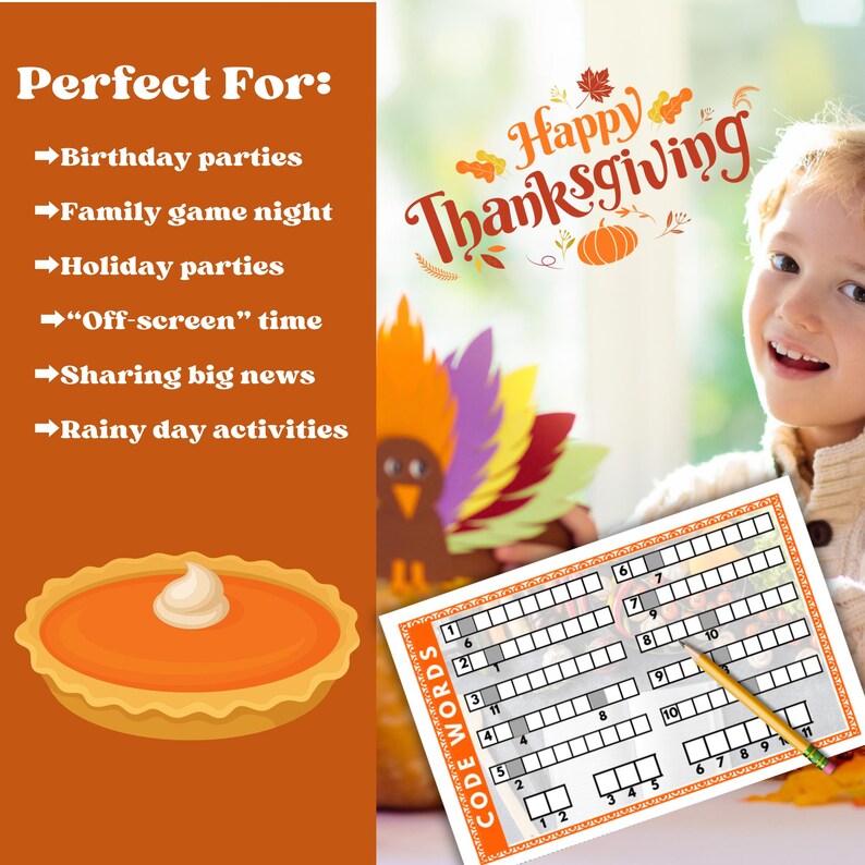 Printable Thanksgiving Scavenger Hunt: Pumpkin Pie Panic (PDF) - Etsy
