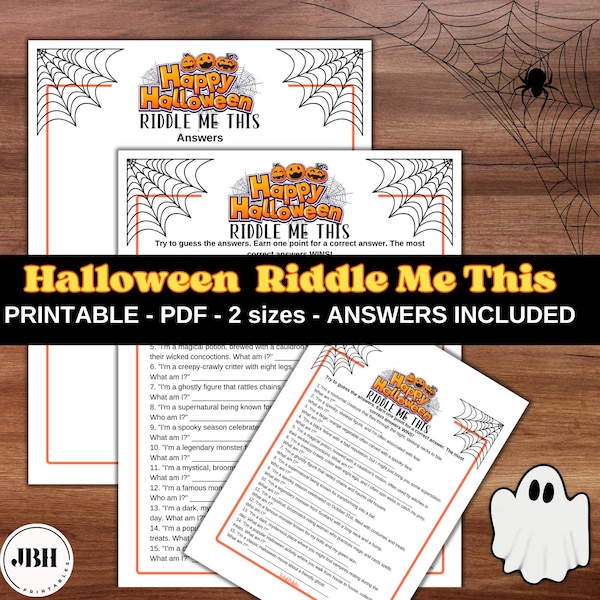 Riddle Me This Halloween - Etsy