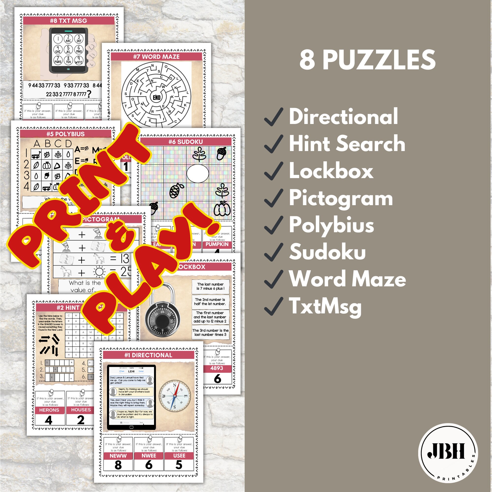 Nephi's Voyage Printable Escape Quest! Book of Mormon Adventure ...