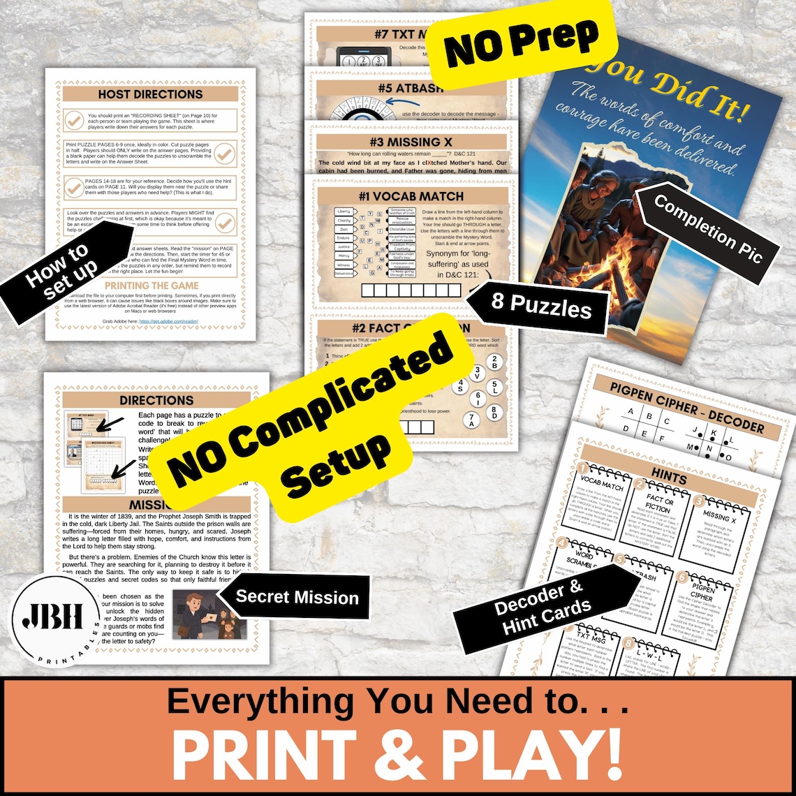Liberty Jail Escape Room Game | D&C 121-123 Printable LDS Activity for ...