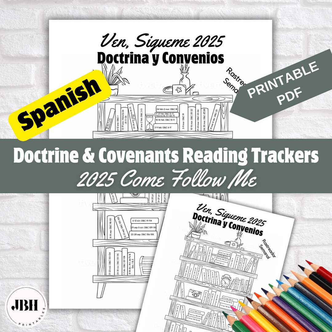 Spanish Come Follow Me 2025 Reading Tracker: Doctrine & Covenants ...