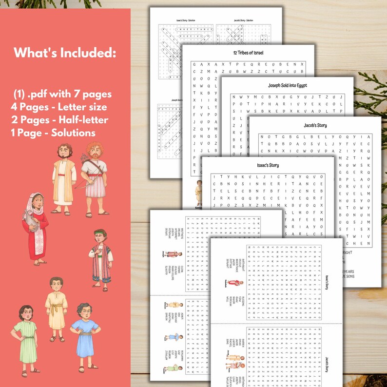 Bible Word Search for Kids – Part 2 - Isaac, Jacob, Joseph, Twelve ...