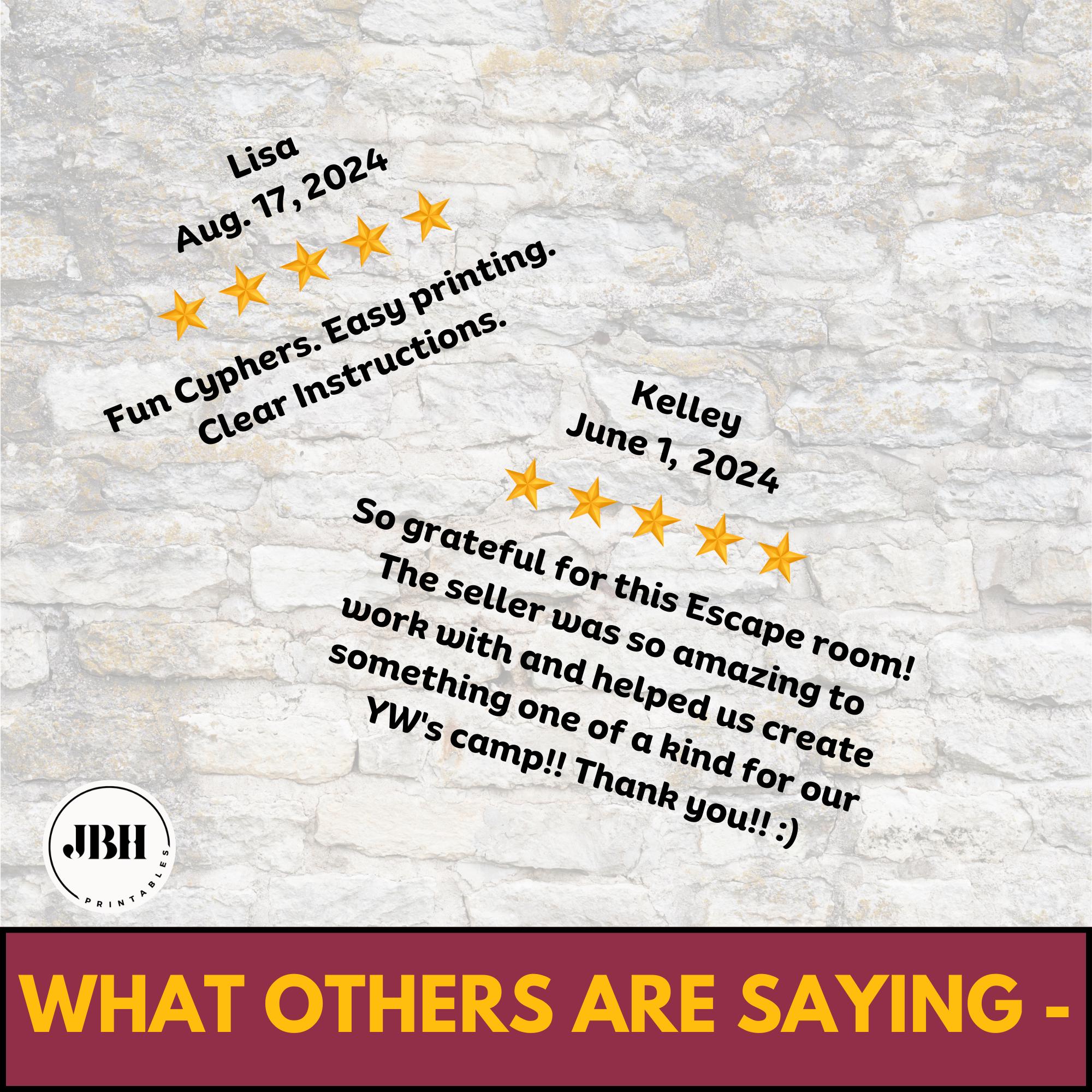 LDS Youth Escape Room: the Missing Scrolls Printable Activity (PDF) - Etsy