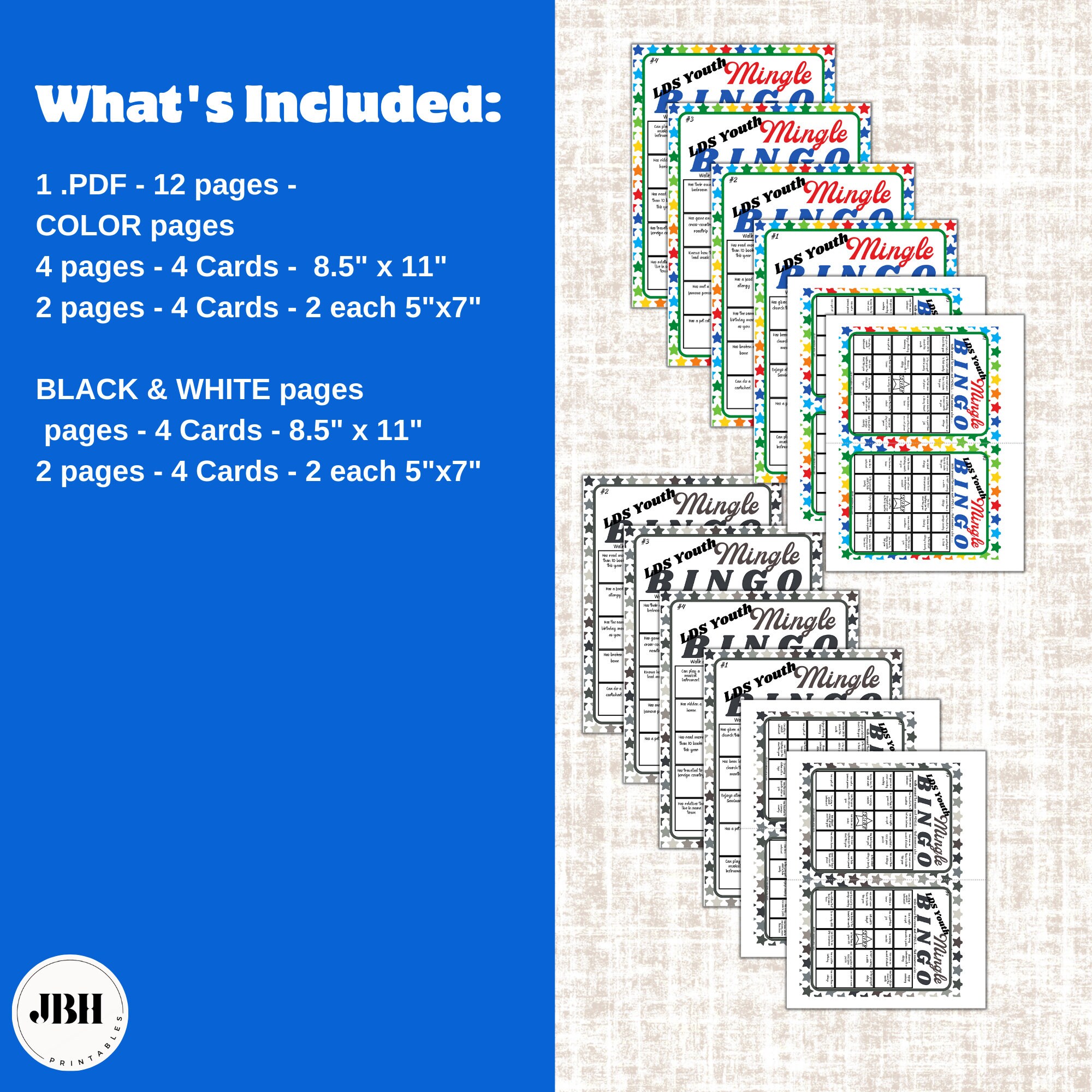 LDS Youth Mingle Bingo Game: Friendship Activity (PDF) - Etsy