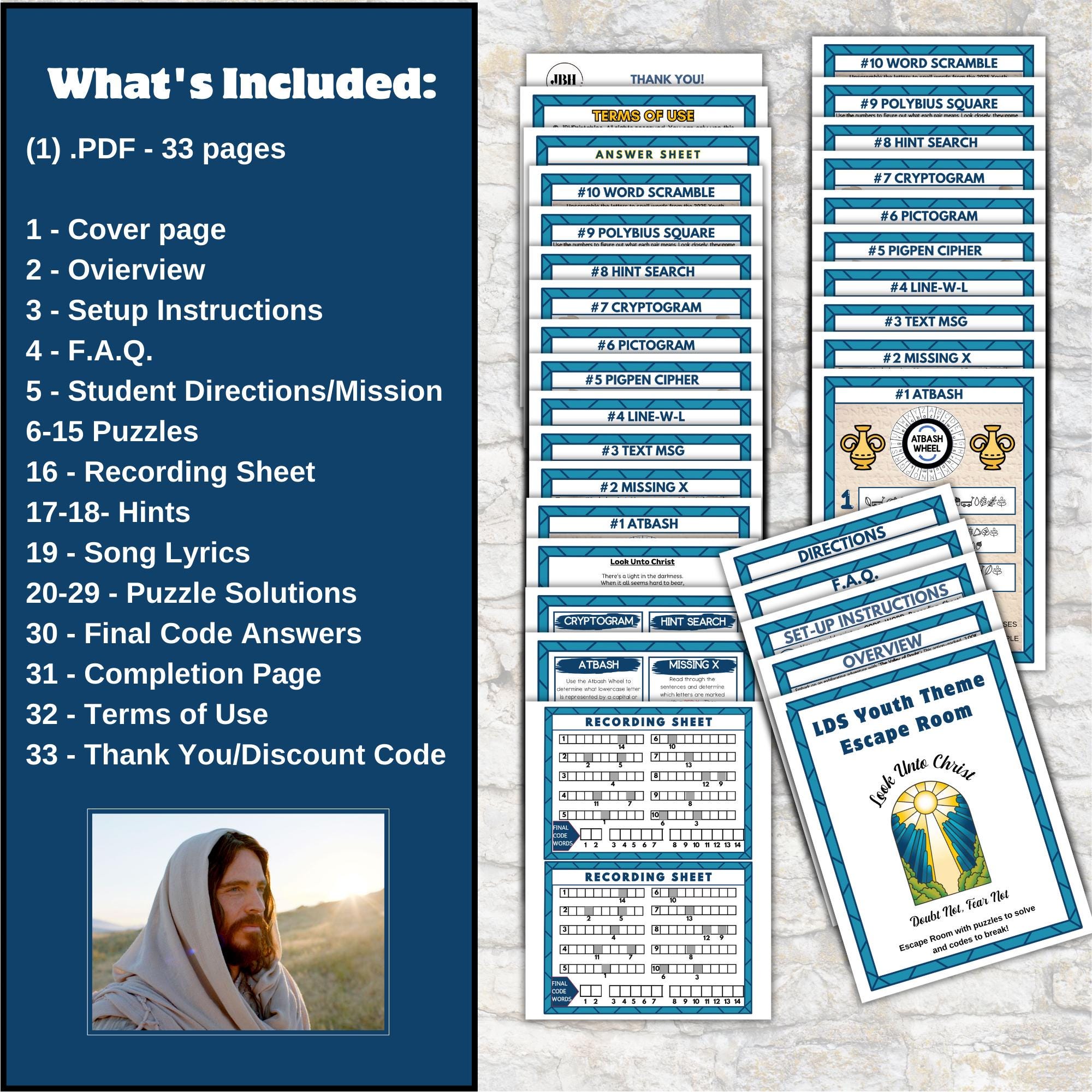 Look Unto Christ Escape Room Printable, Valley of Doubt LDS Youth Theme ...