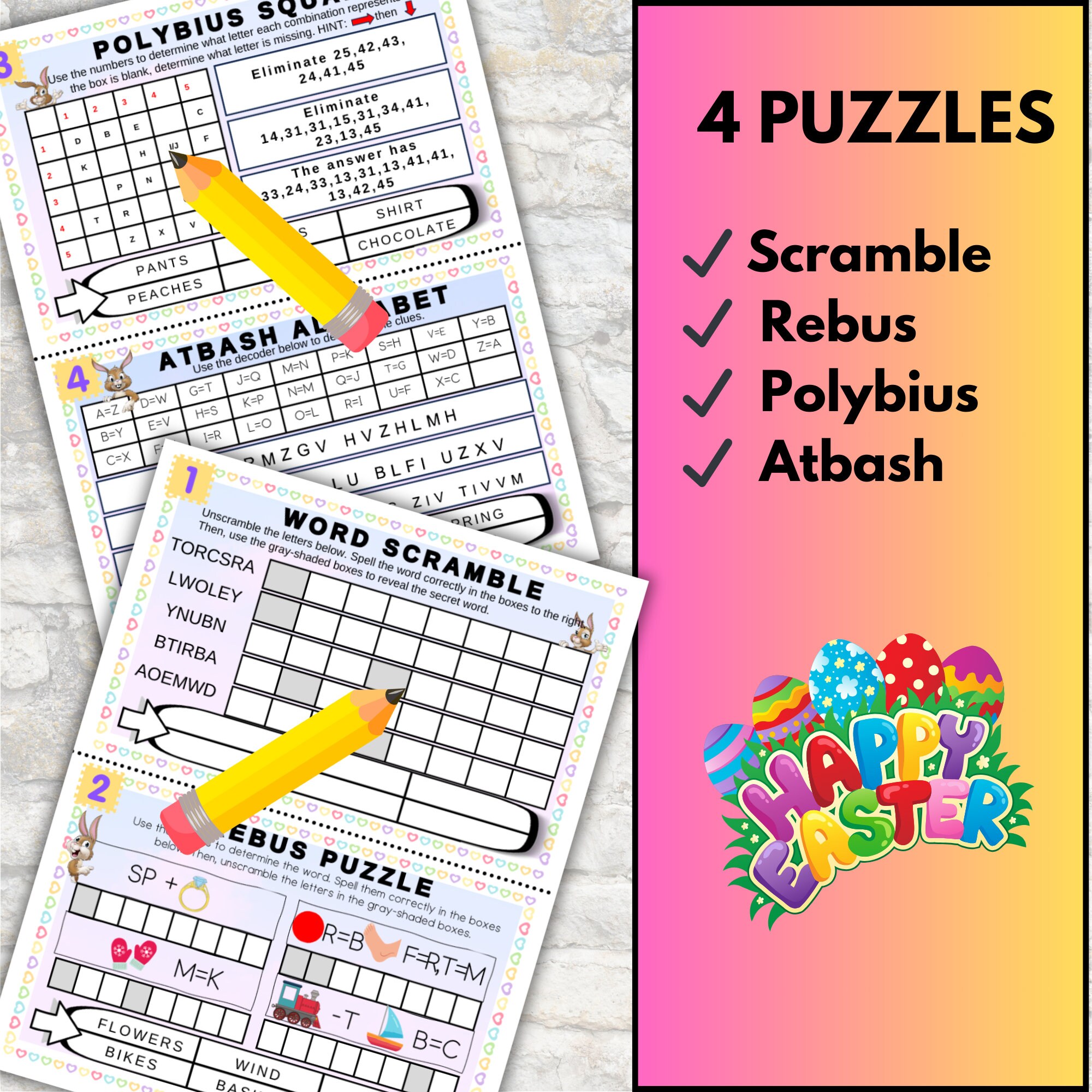 Easter Treats Mini Escape Room for Kids 6-8: 4 Puzzles & QR Code Fun ...