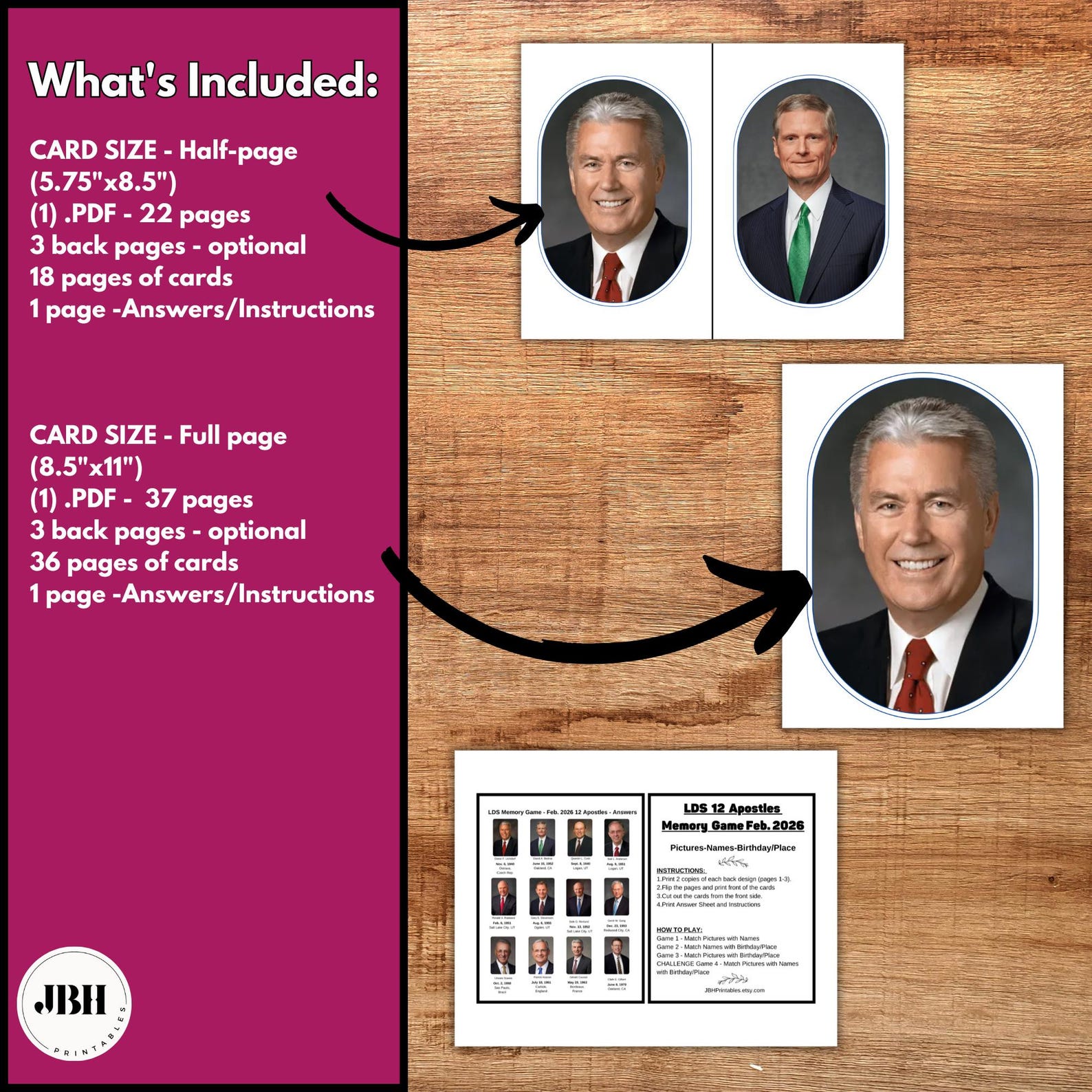 LDS 12 Apostles Memory Game: Large Cards for Group Play - February 2026 ...