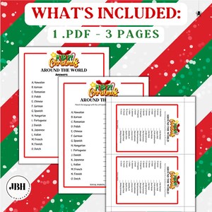 Christmas Around the World Game: Holiday Party Activity (digital ...