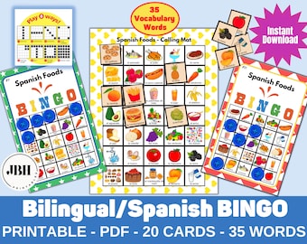 Spanish Memory Games Printable, Spanish Learning, Spanish Game for ...