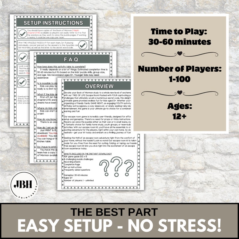 Nephi's Vision Escape Room: Book of Mormon Family Game (PDF) - Etsy