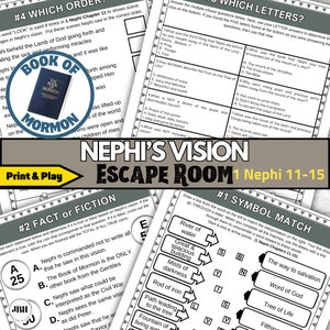 Nephi's Vision Escape Room: Book of Mormon Adventure, Seminary Class ...