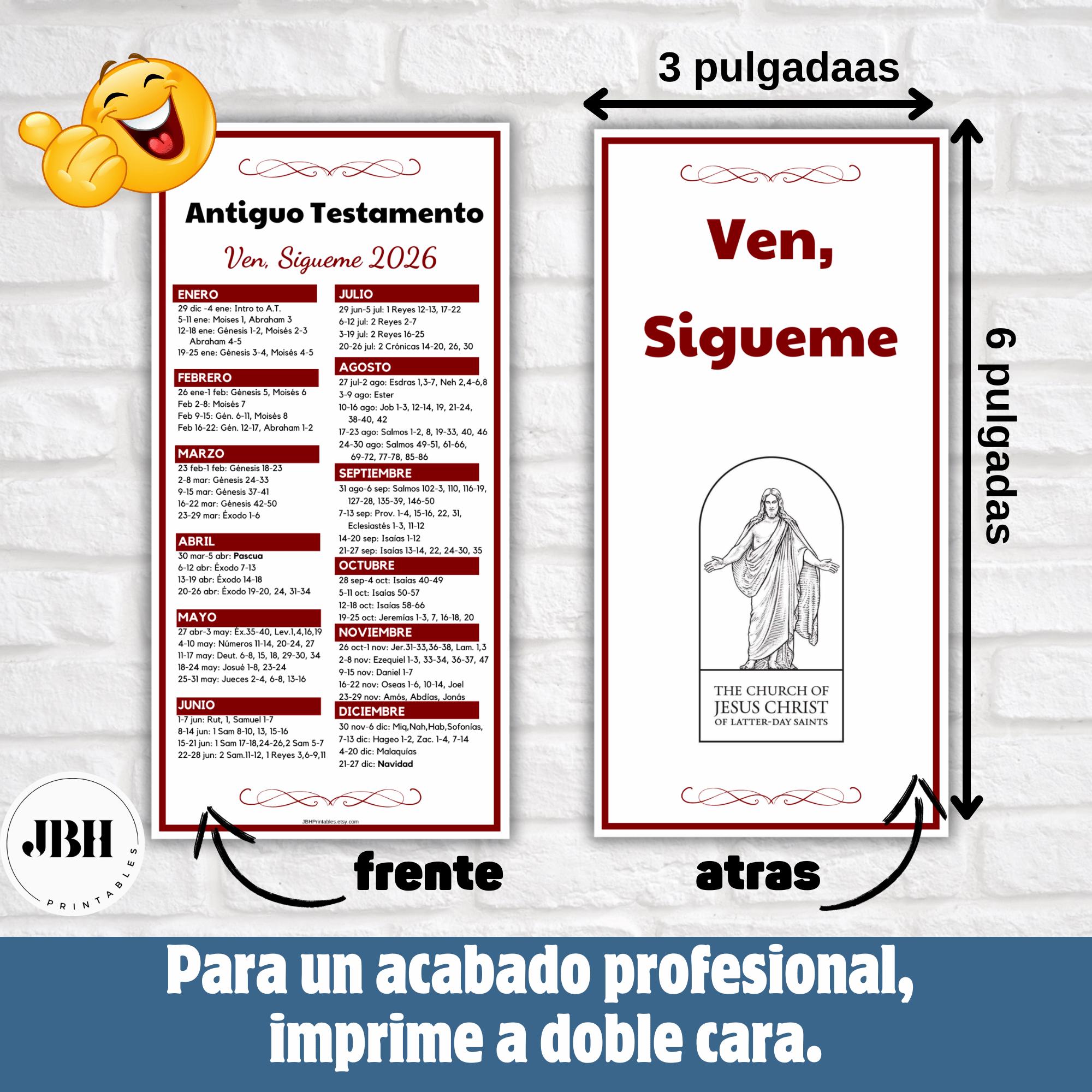 Marcadores De Lectura Ven, Sígueme 2026 Antiguo Testamento, Come Follow ...