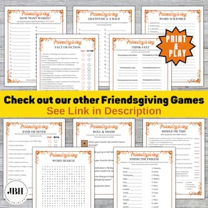 Friendsgiving Roll and Share Game: Printable Icebreaker (PDF) - Etsy