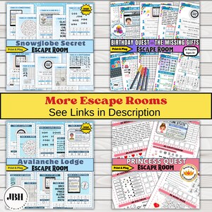 Printable Escape Room, Jurassic Jungle Adventure, Fun Family Game Night ...