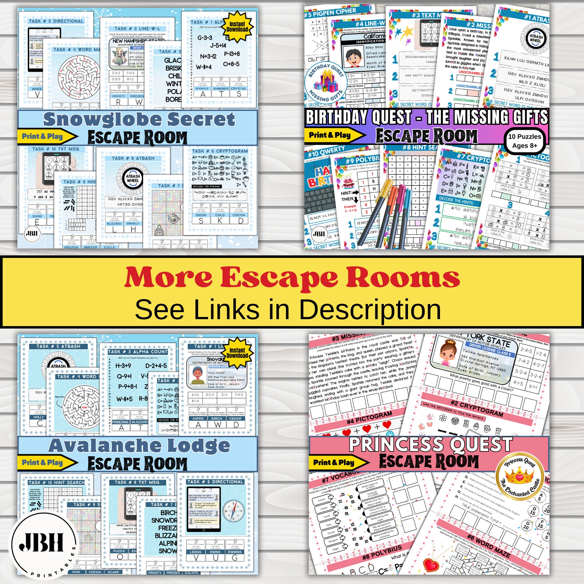 Printable Escape Room, Jurassic Jungle Adventure, Fun Family Game Night ...