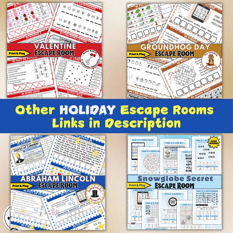 Year of the Horse Escape Room Printable, Chinese New Year Game for ...