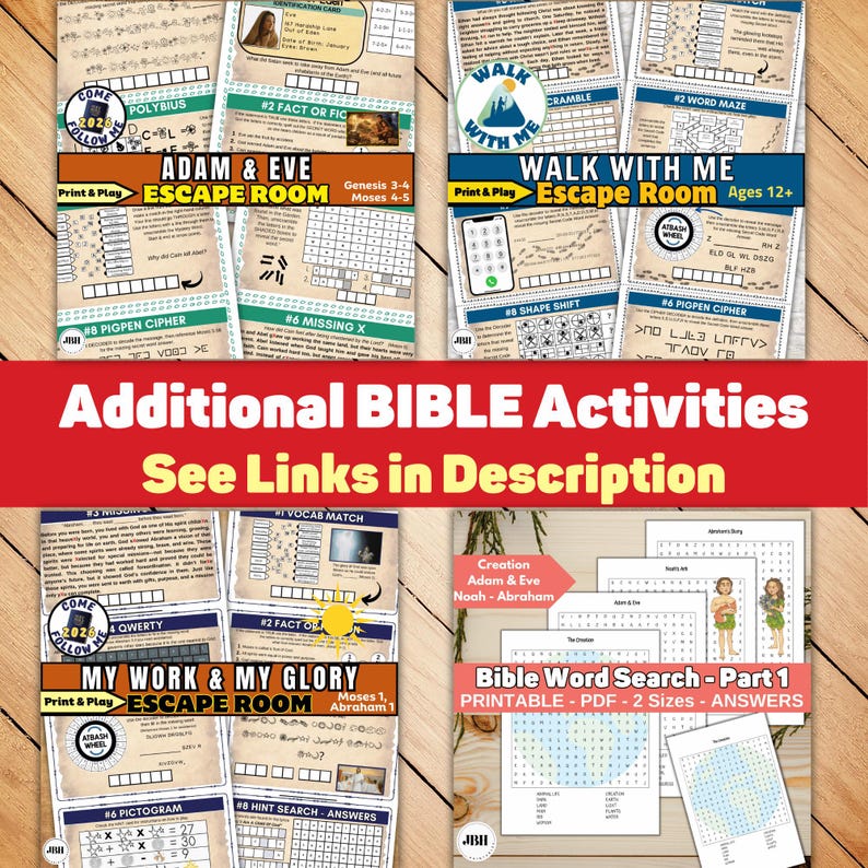 Noah and the Flood Escape Room Printable – LDS Come Follow Me 2026 ...