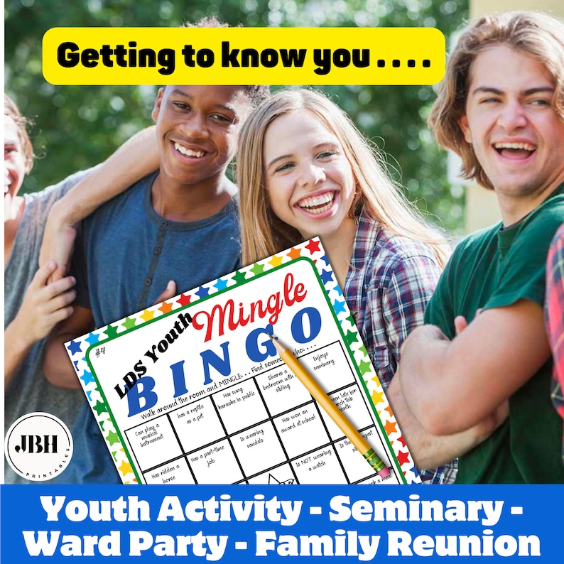 LDS Youth Mingle Bingo Game: Friendship Activity (PDF) - Etsy