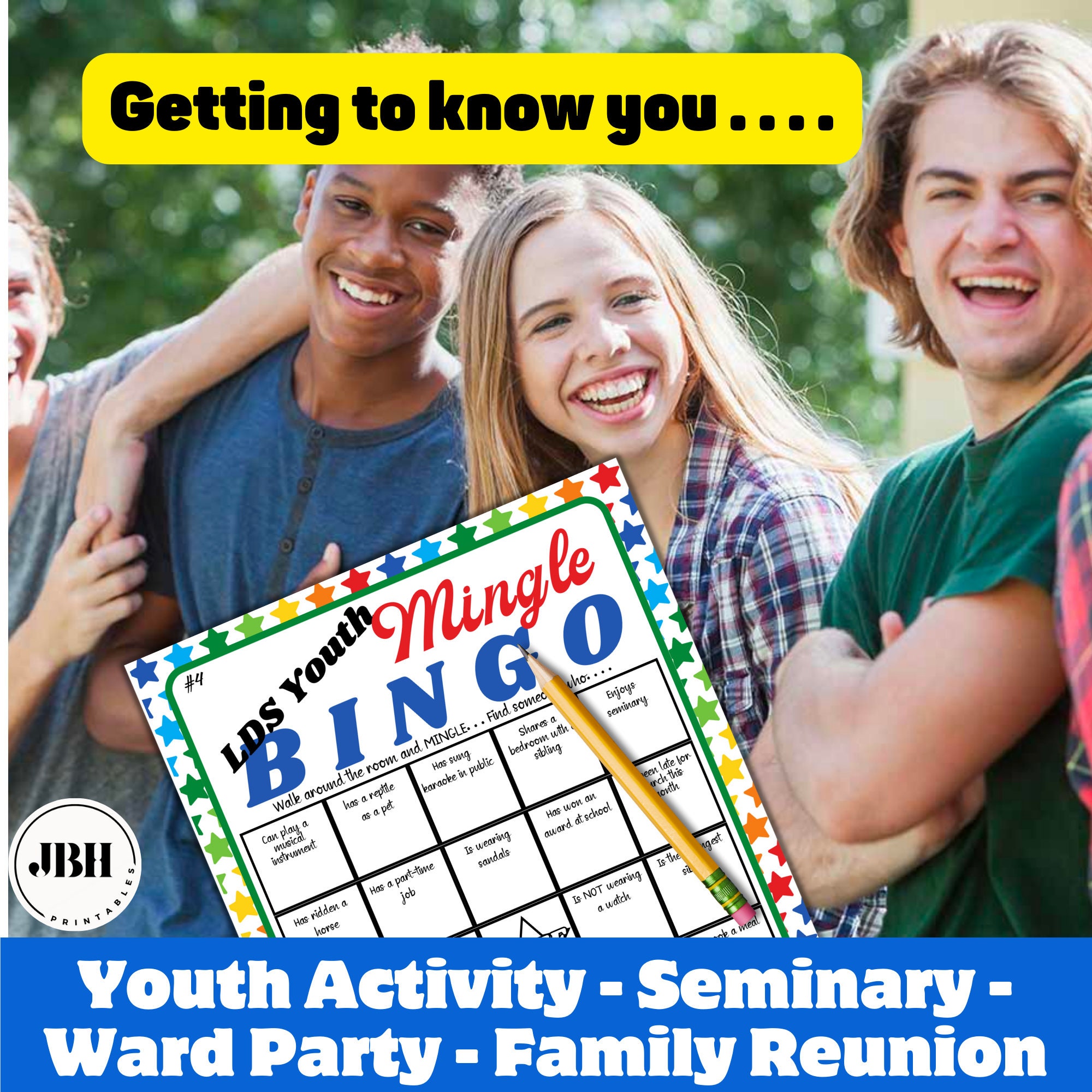 LDS Youth Mingle Bingo Game: Friendship Activity (PDF) - Etsy
