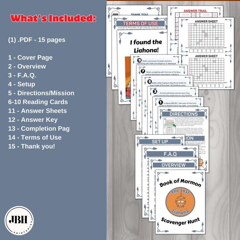 Lost Liahona Scavenger Hunt: Book of Mormon Escape Room (printable) - Etsy