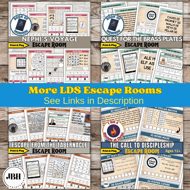 LDS Youth Escape Room: the Missing Scrolls Printable Activity (PDF) - Etsy