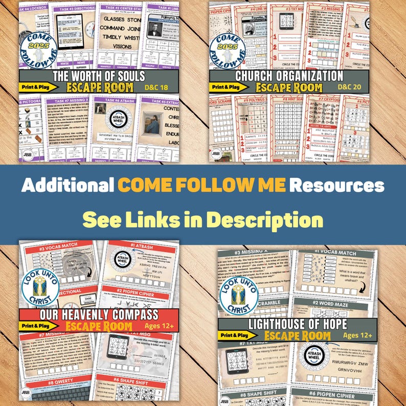 LDS Emma Smith Escape Room: Revelation D&C 25 (printable PDF) - Etsy