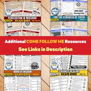 Liberty Jail Escape Room Game | D&C 121-123 Printable LDS Activity for ...