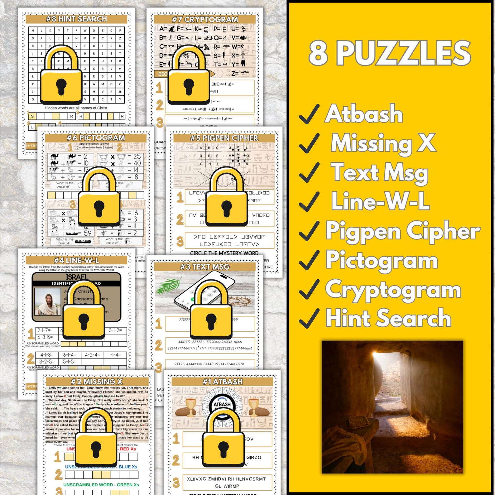 The Empty Tomb Escape Room, Christian Easter Activity, Printable ...