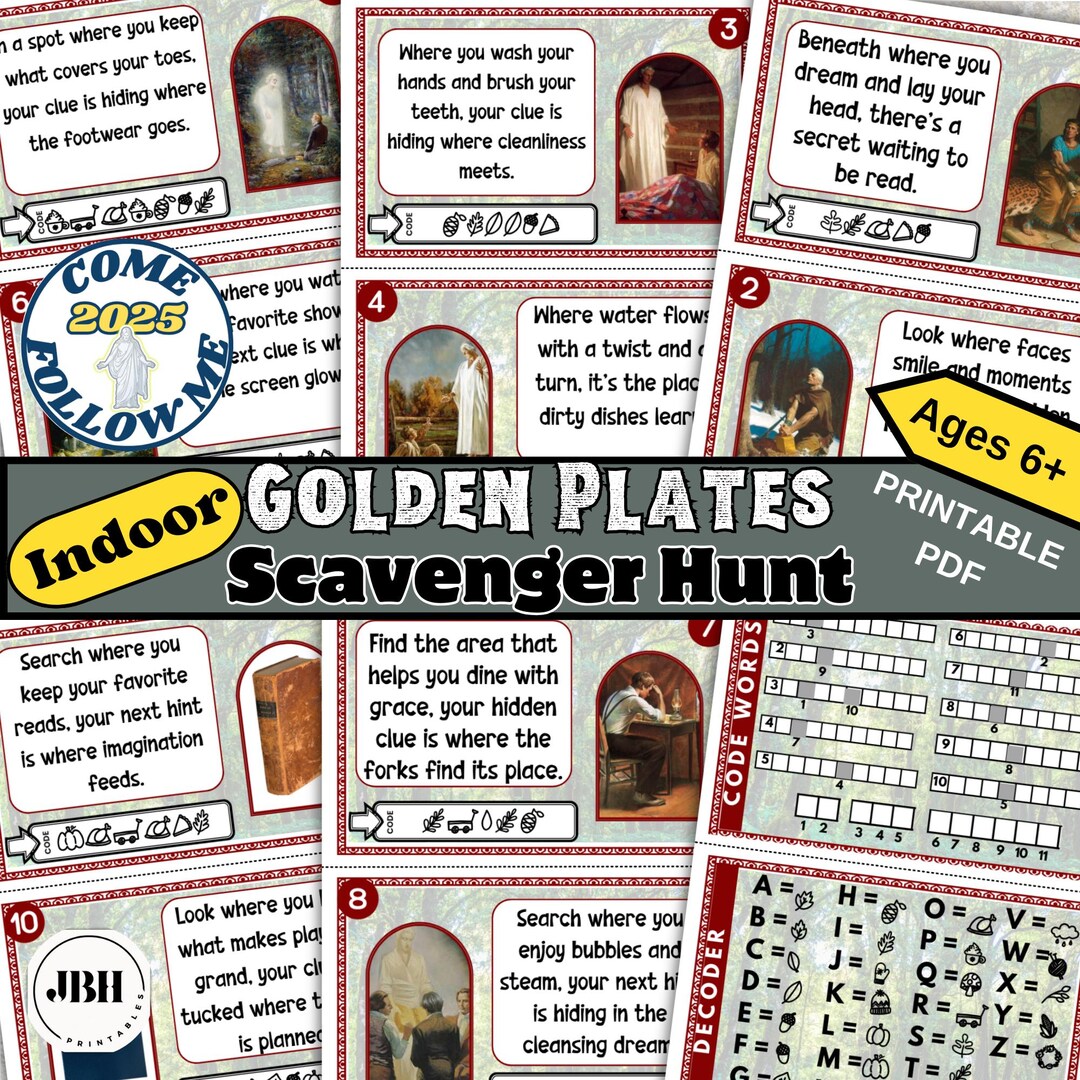 Golden Plates Treasure Hunt: Fun Family Activity (printable PDF) - Etsy
