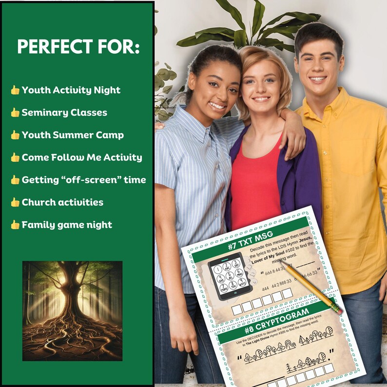 Tree of Trust LDS Escape Room, 2025 Youth Theme Printable Game, Look ...