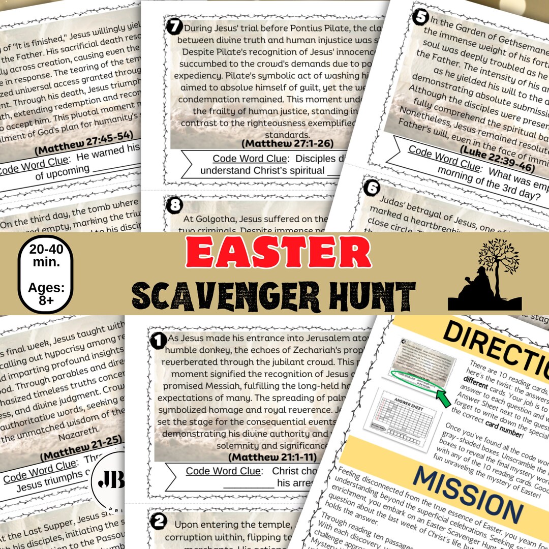 Spiritually Enriching Easter Scavenger Hunt: Connect With the Holidays ...