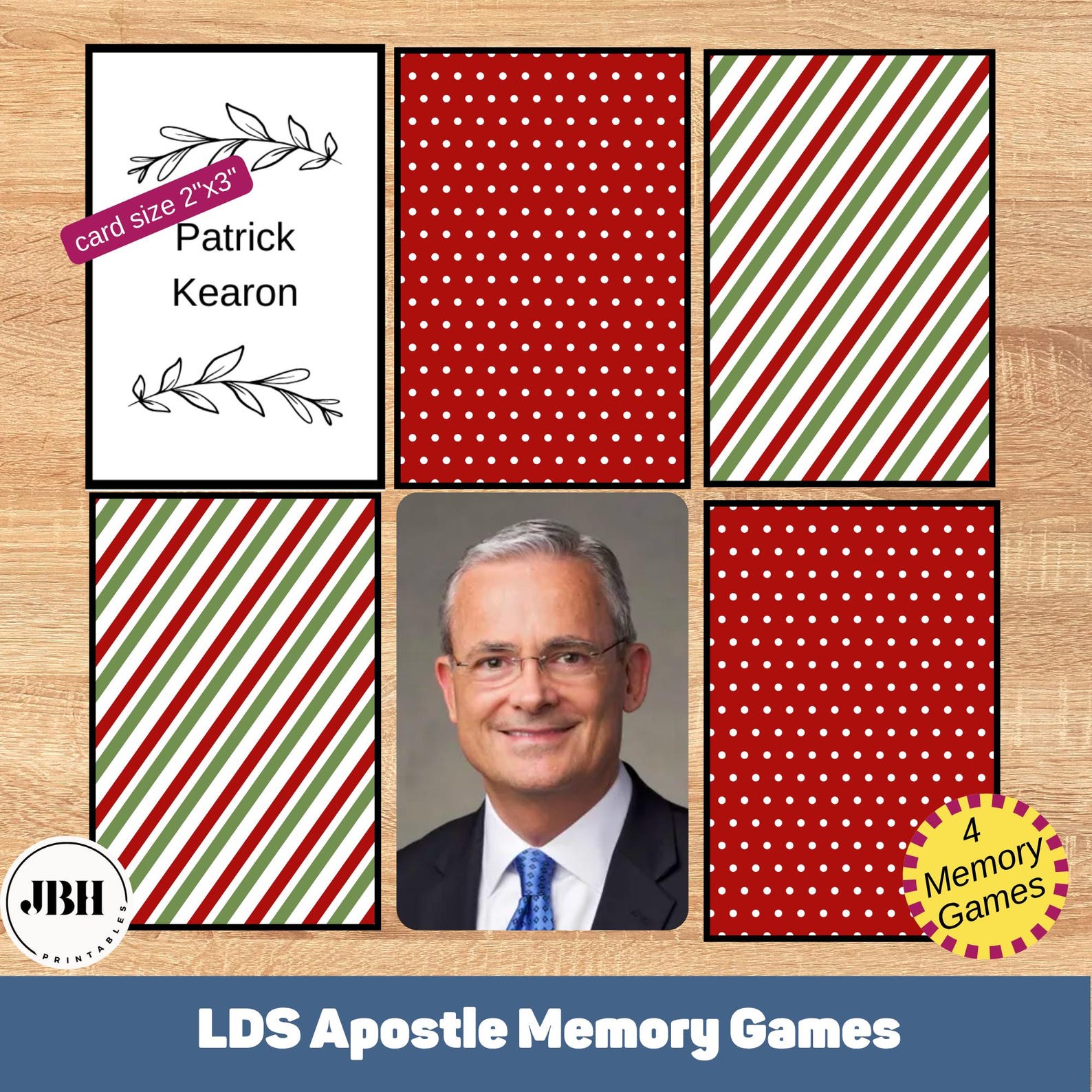 LDS Memory Game - 4 Games in 1 - 12 Apostles Matching Pictures, Names ...