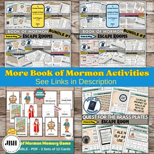 Book of Mormon Escape Room Bundle: Family Scripture Games (PDF) - Etsy