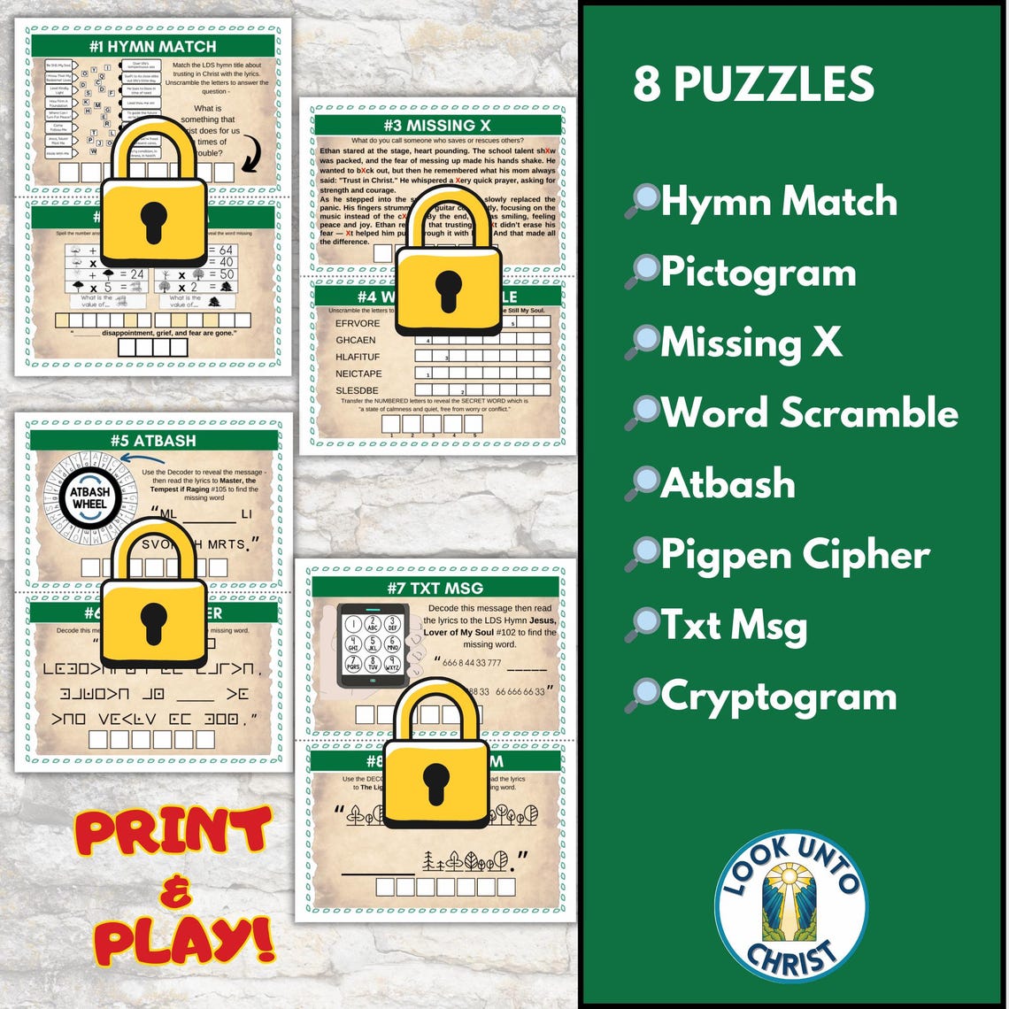 Tree of Trust LDS Escape Room, 2025 Youth Theme Printable Game, Look ...