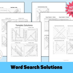 LDS Temple Word Search: 21 Puzzle Games (digital Download) - Etsy
