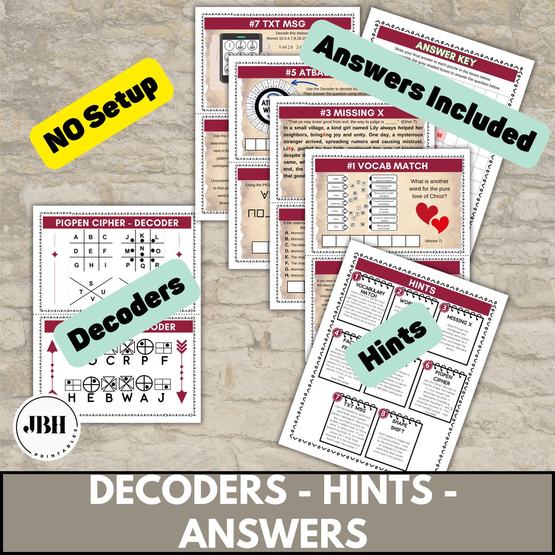 Moroni's Promise Escape Room: Family Game Night (printable PDF) - Etsy UK