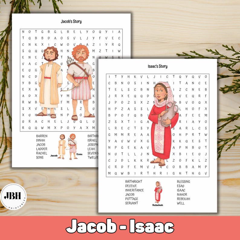 Bible Word Search for Kids – Part 2 - Isaac, Jacob, Joseph, Twelve ...